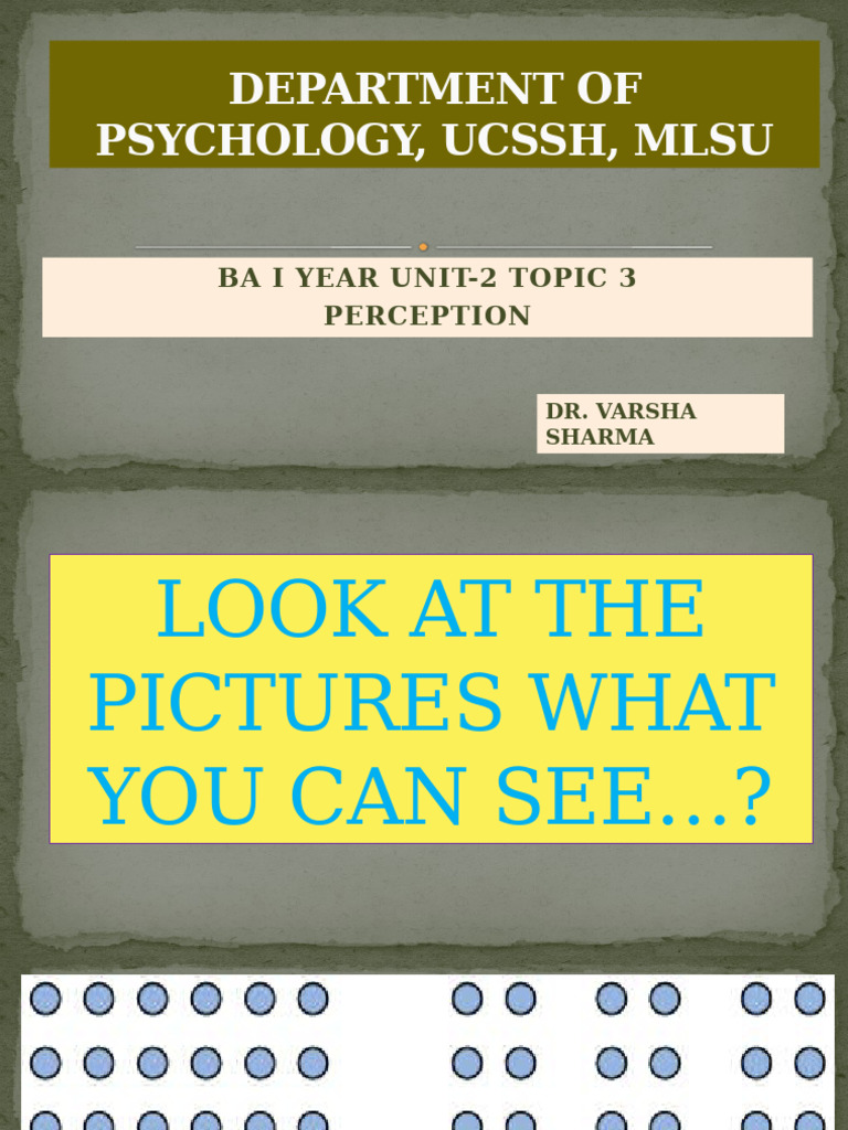 2590 - Unit 2 Topic 3 Perception | PDF | Perception | Attention