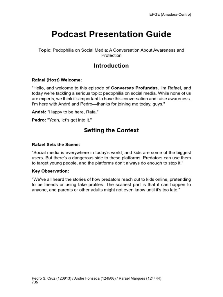 Podcast Presentation Guide | PDF | Social Media | Popular Culture ...