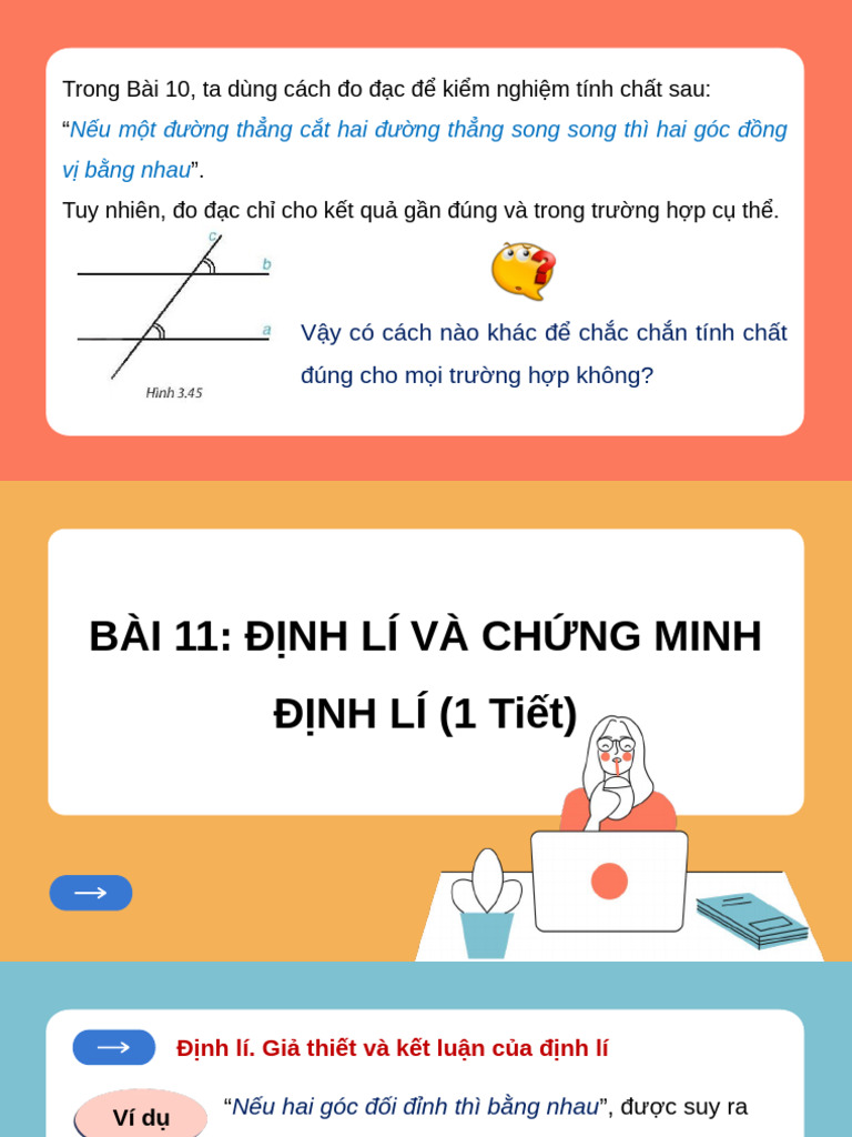 GA PP KNTT Bai 11 Dinh Li Va Chung Minh Dinh Li | PDF
