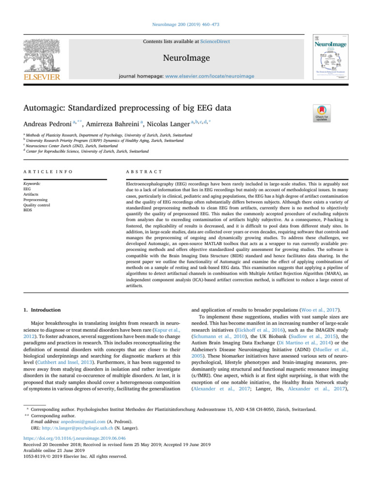 Standardized Preprocessing of Eeg Data | PDF | Electroencephalography ...