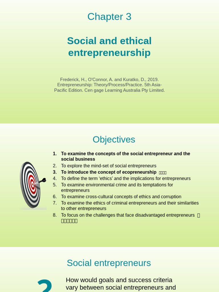 Social and Ethical Entrepreneurship Insights | PDF | Entrepreneurship ...