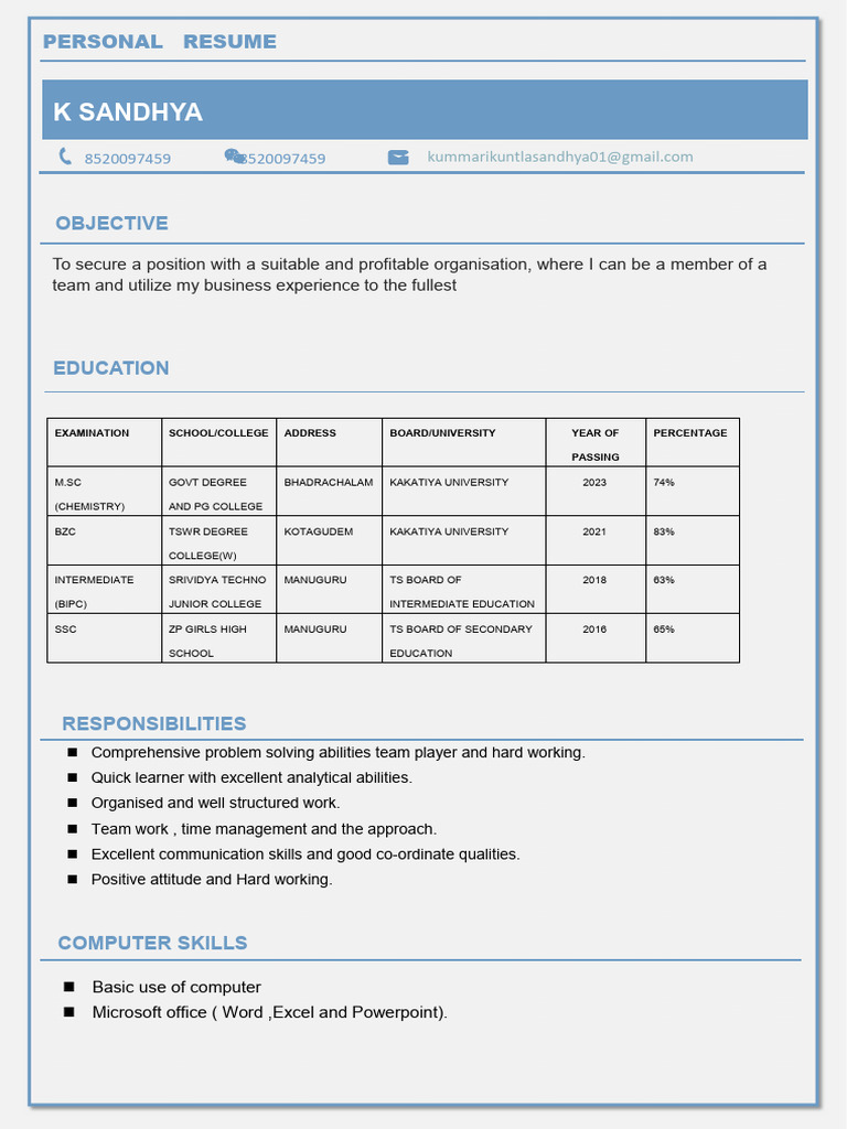 Sandhya 1 | PDF | Career & Growth | Business