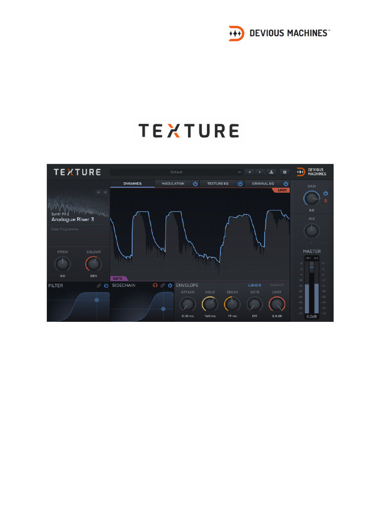 Devious Machines Texture Manual | PDF | Equalization (Audio) | License