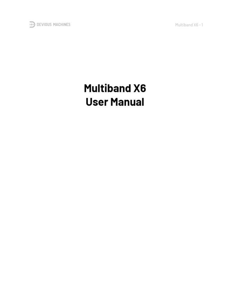 Devious Machines Multiband X6 Manual | PDF | Telecommunications ...