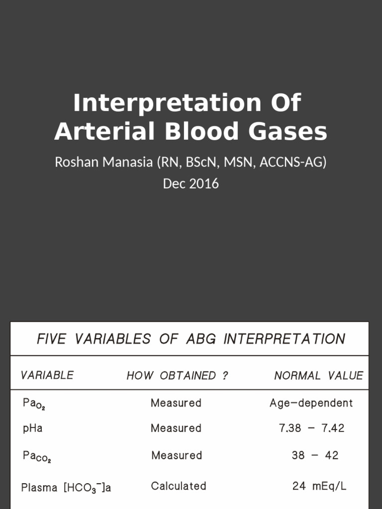 ABG S Interpretation Final - PPTM | PDF | Physiology | Intensive Care ...