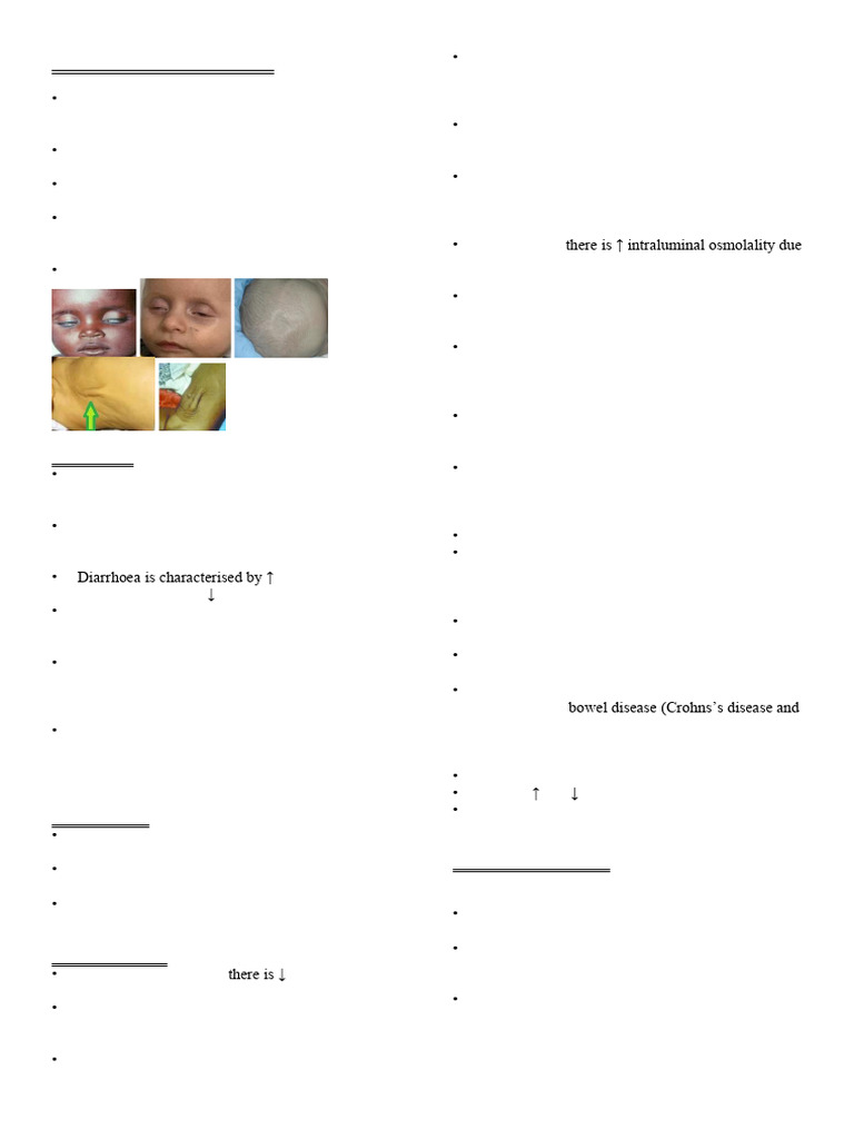 All Notes Paeds | PDF | Diarrhea | Gastrointestinal Tract