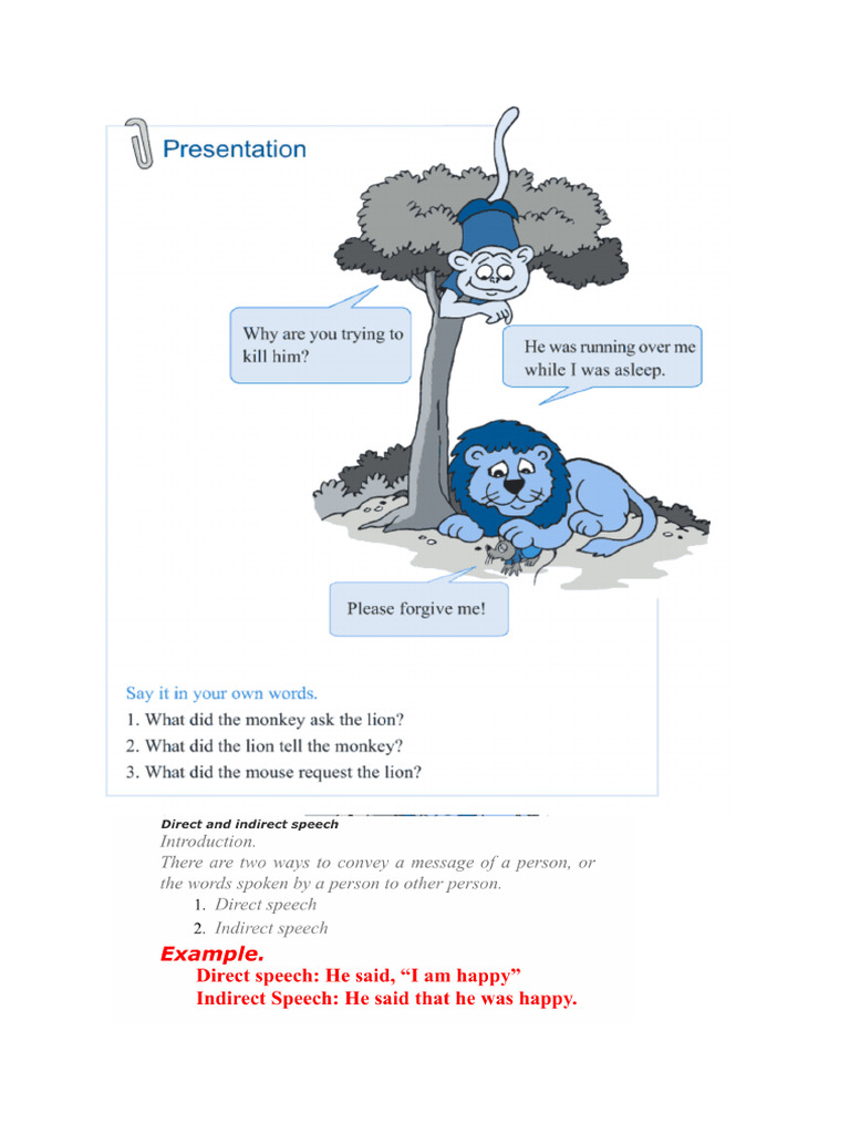 Reported speech | PDF | Languages | Foreign Language Studies