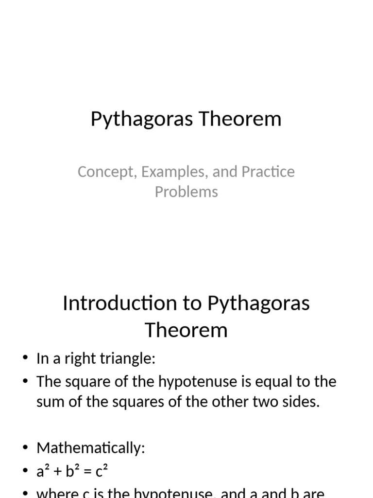 Pythagoras Theorem | PDF