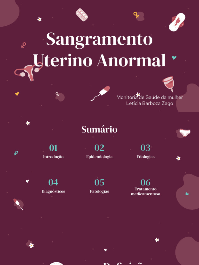 Sangramento Uterino Anormal: Causas e Tratamento | PDF | Sistema ...