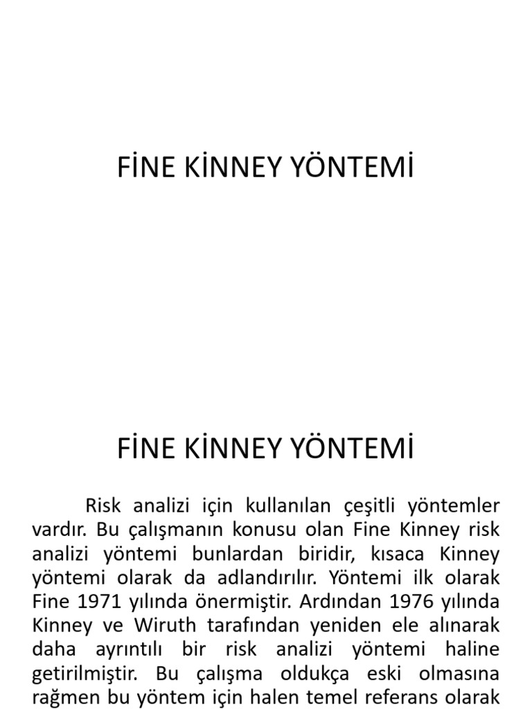 Fine Kinney Yöntemi | PDF