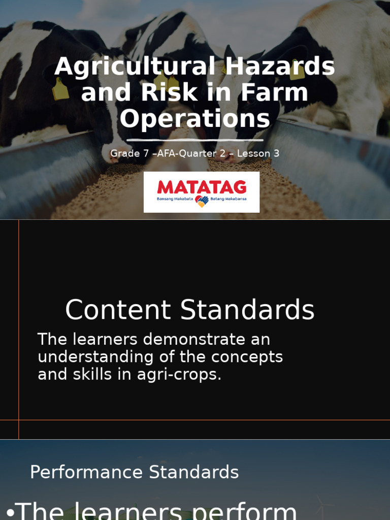 Agricultural Hazards and Safety Measures | PDF | Occupational Safety ...