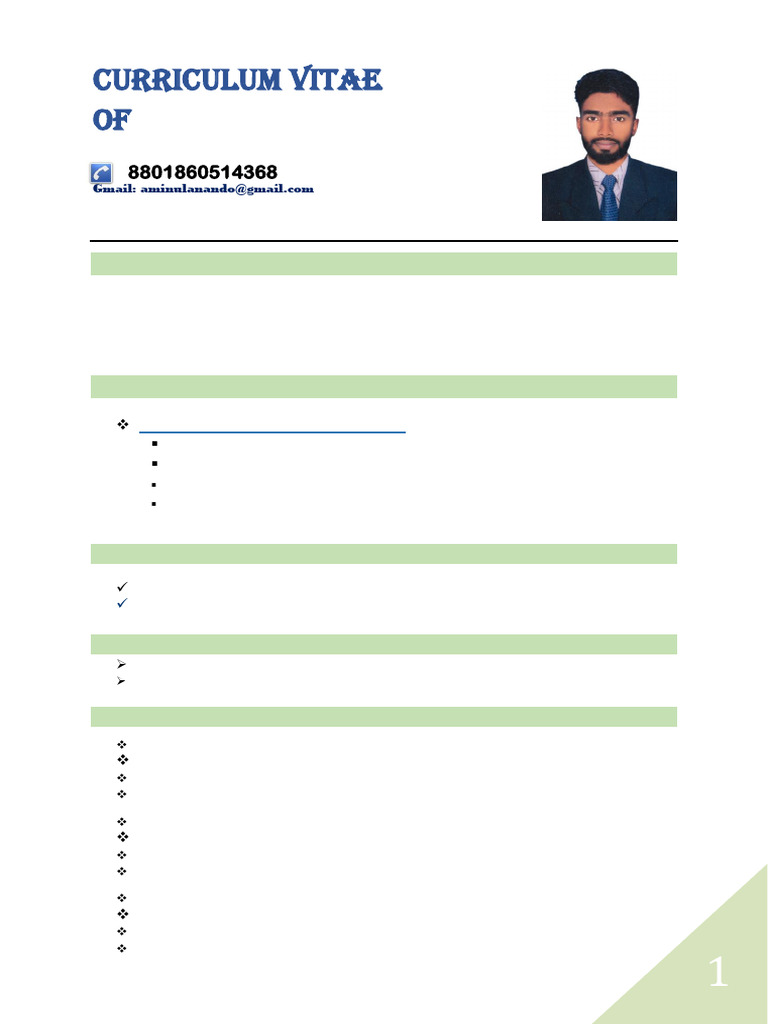 01860514368cv 2 Aminul Islam | PDF | Bangladesh