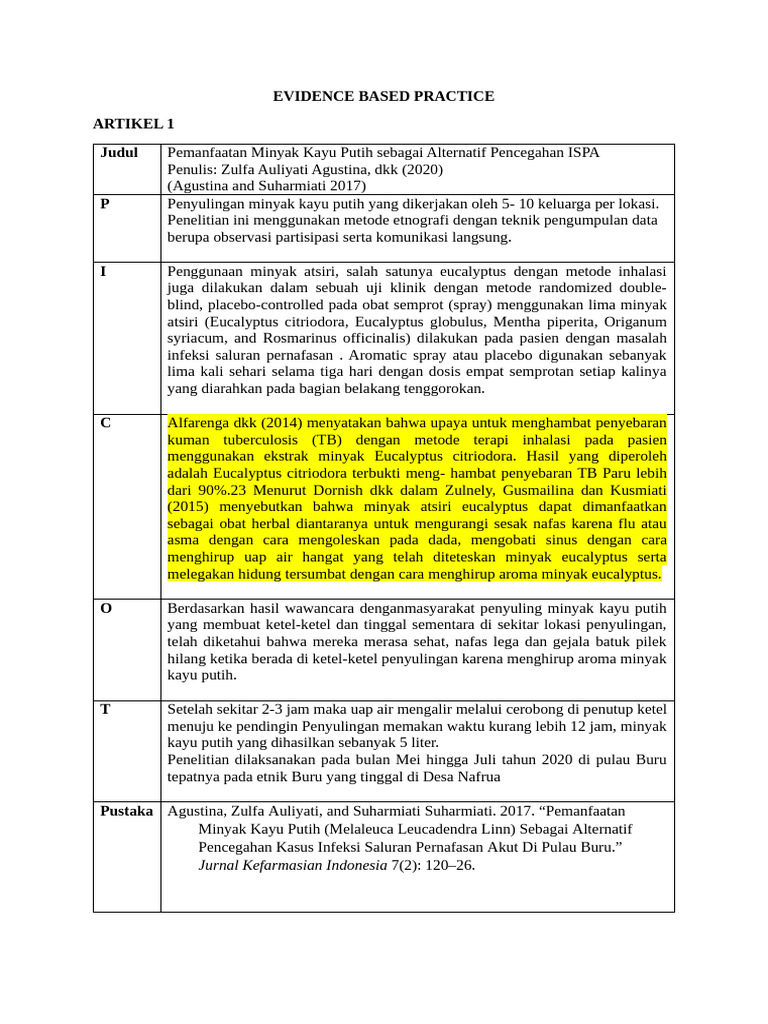 Evidence Based Practice | PDF | Kesehatan Holistik