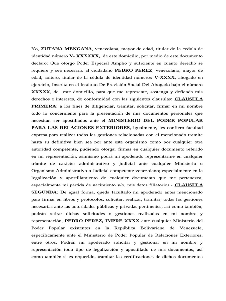 Poder para Apostillar | PDF | Justicia | Crimen y violencia