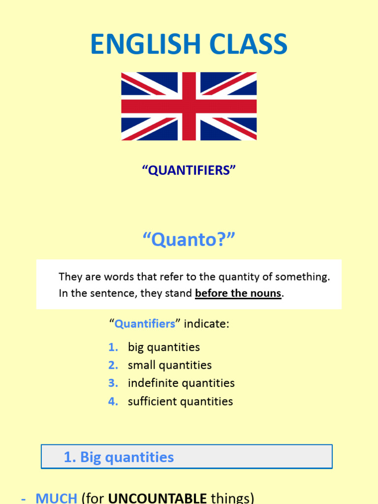 Quantifiers (English Version) | PDF | Quantity | Language Families