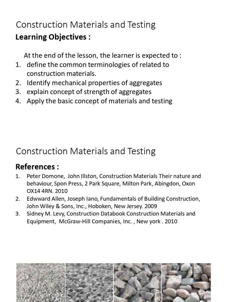 Lesson 6 - Aggregates For Concrete | PDF | Concrete | Construction ...