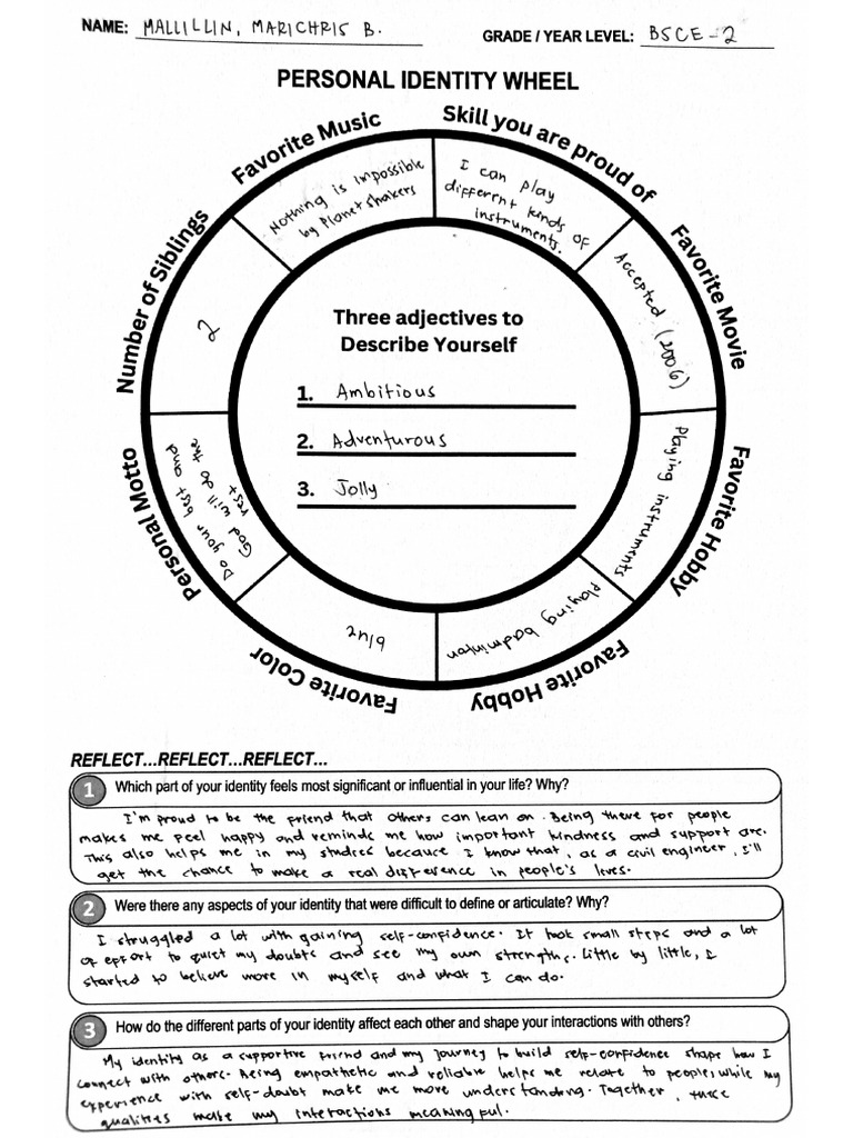 Personal Identity Wheel | PDF