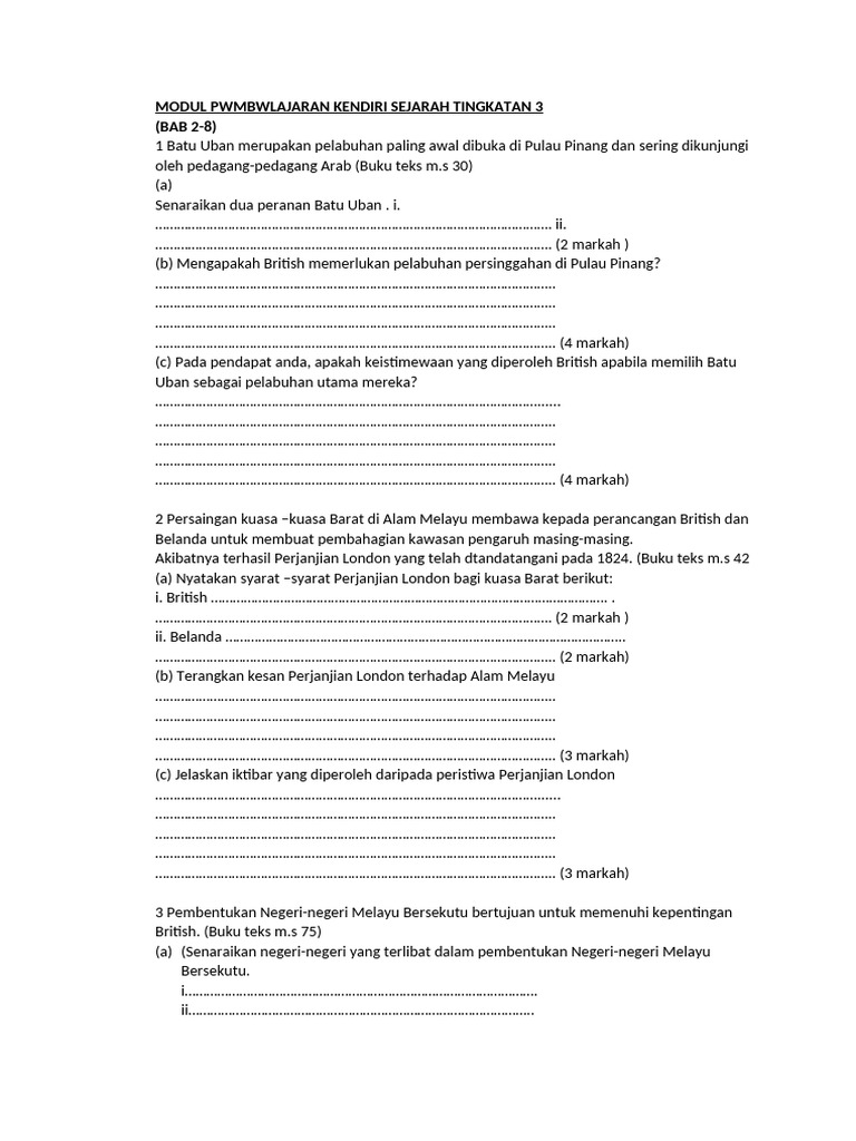 Modul Pemb. Sejarah TKN 3 | PDF