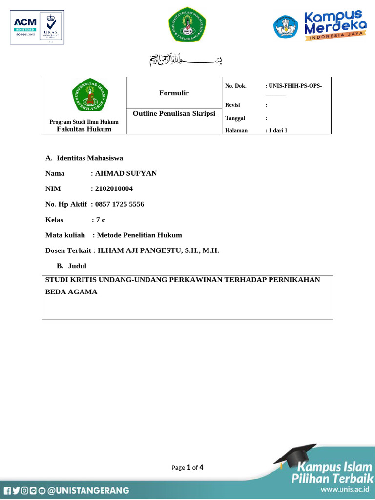 Outline Sufyan | PDF