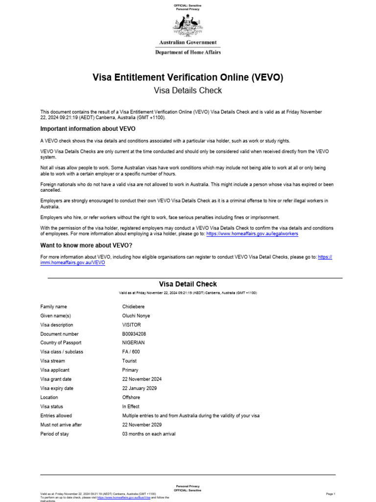 VEVO Visa Check Guide for Employers | PDF | Travel Visa | Immigration Law