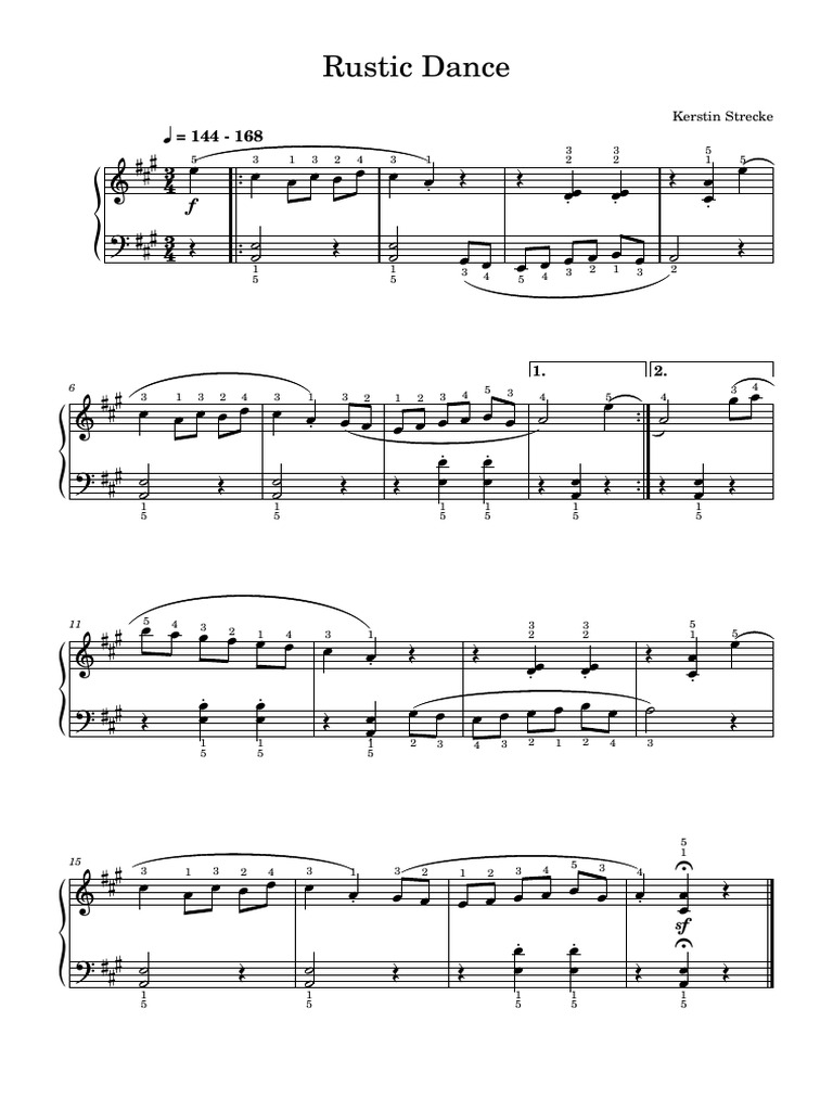 Etude - Rustic Dance by Kerstin Strecke | PDF