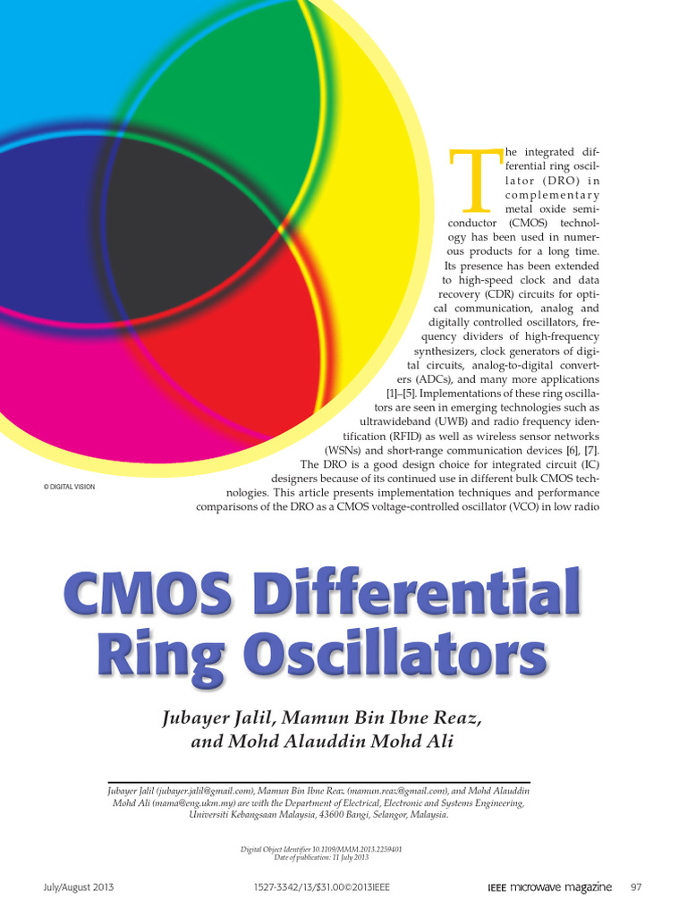 CMOS Differential Ring Oscillators | PDF | Electronic Oscillator | Mosfet