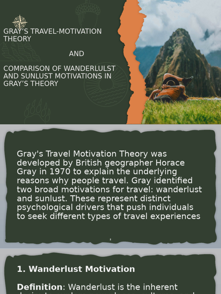 Gray's Theory: Wanderlust vs. Sunlust | PDF | Motivation | Motivational