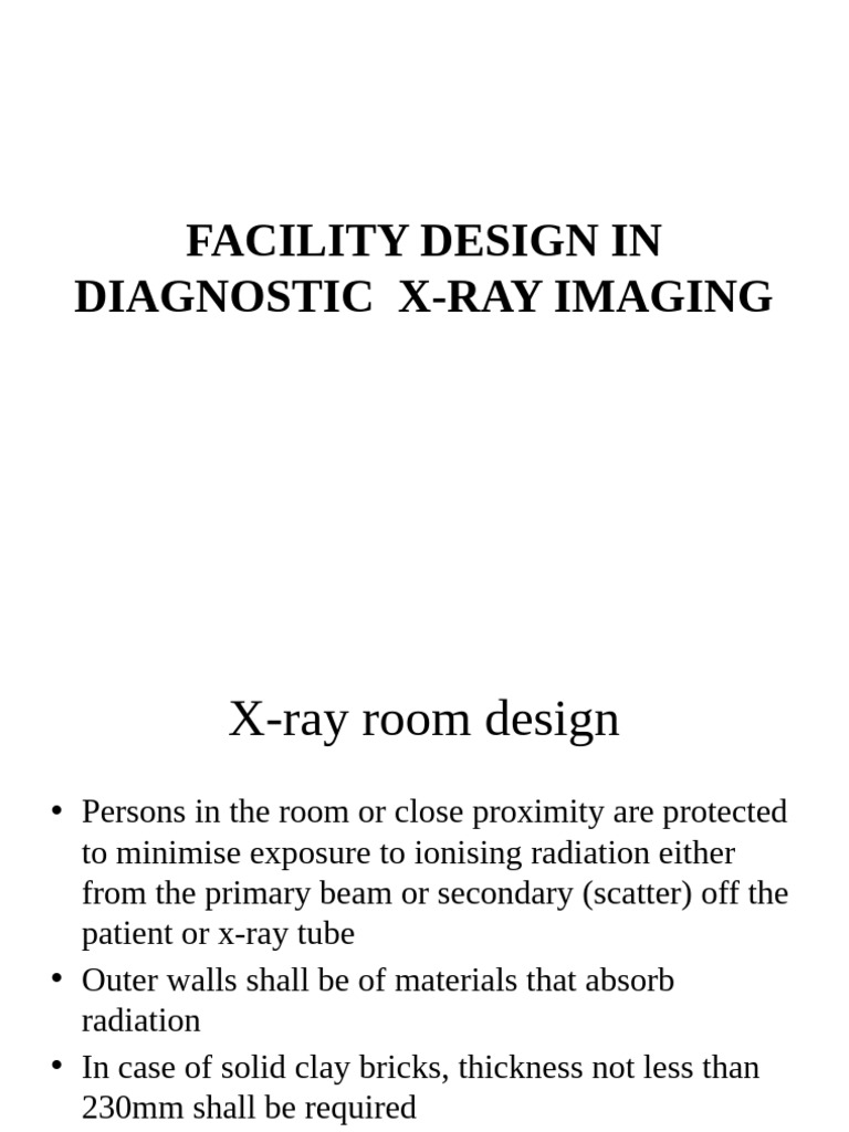 X-Ray Room Design Guidelines | PDF