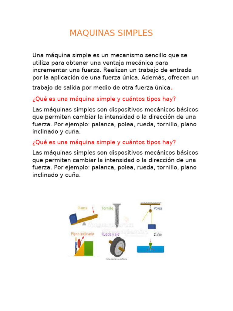 Maquinas Simples | PDF