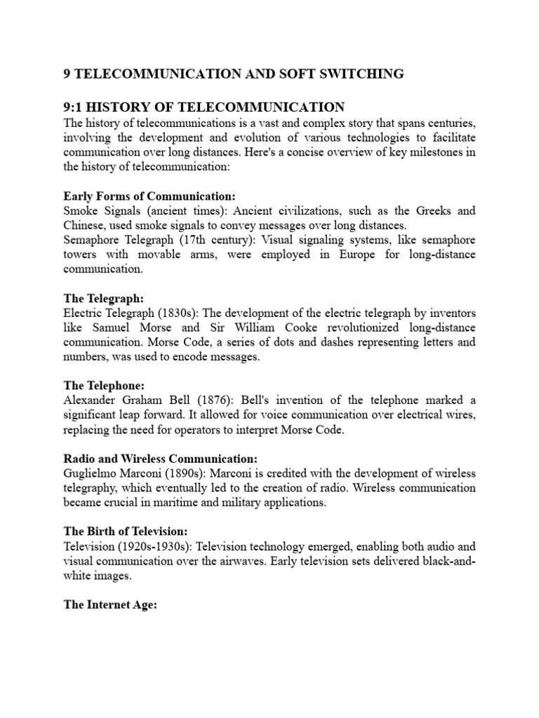 History of Telecommunications Overview | PDF | Transmission Medium | Mimo