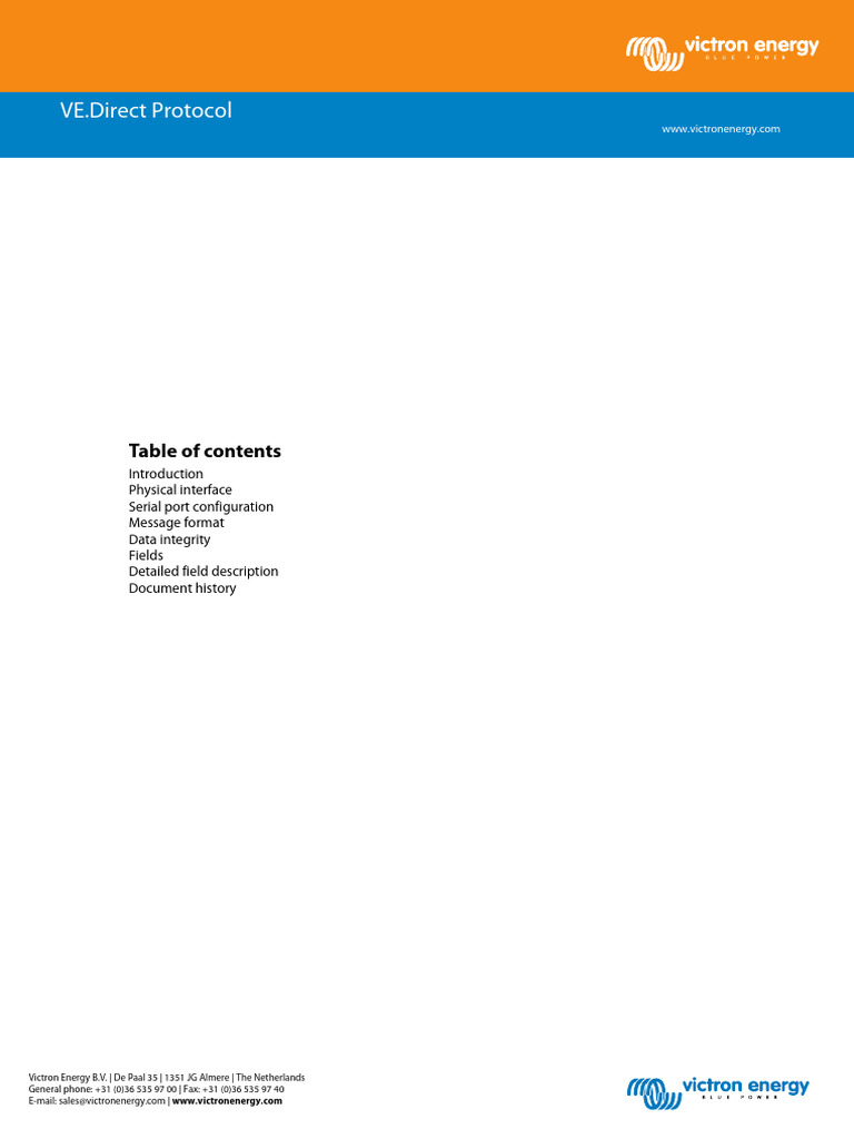 VE Direct-Protocol | PDF | Battery Charger | Computing