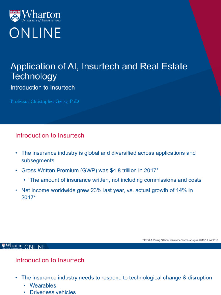 Application Module 1 Lecture Slides | PDF | Insurance | Underwriting