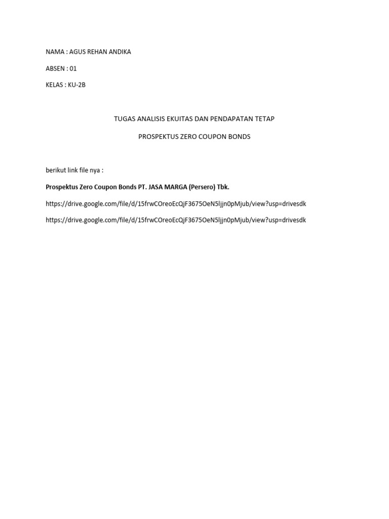 01 - Agus Rehan Andika - Kel 5 - Zero Coupon Bond | PDF | Computers