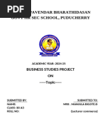 CBSE 12 Commerce Project | PDF