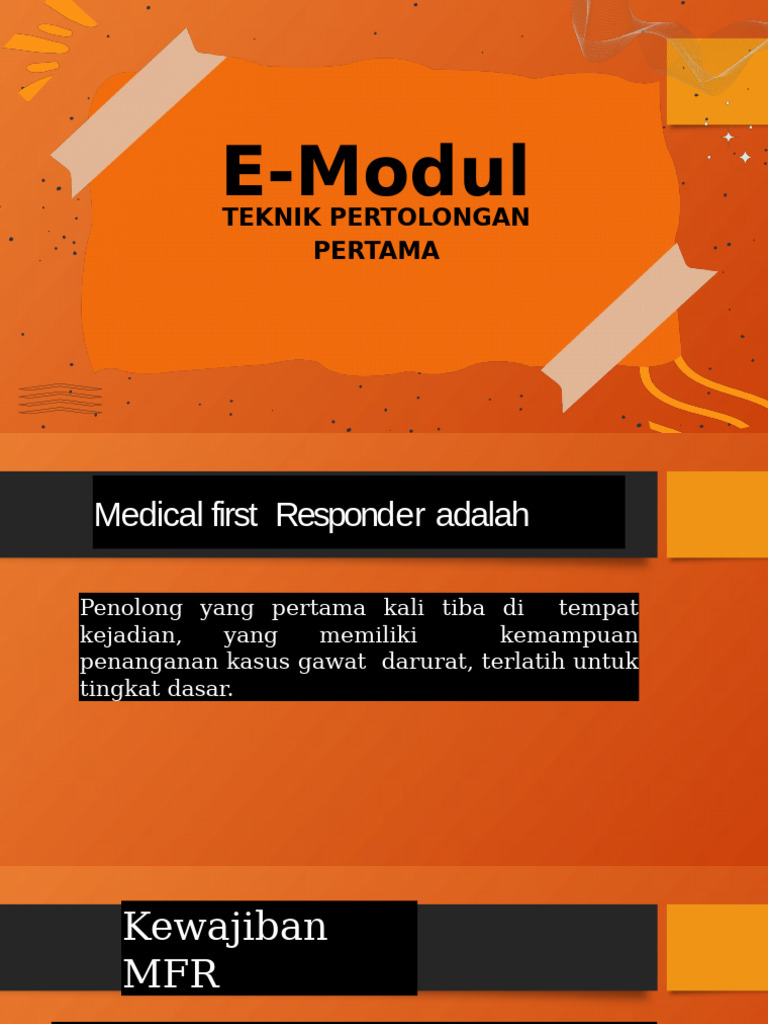 E-Modul Teknik Pertolongan Pertama | PDF