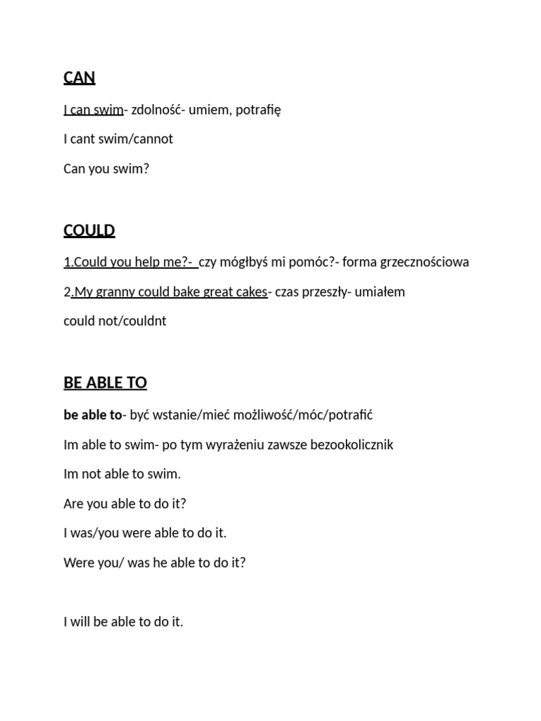 Ang Can Could Be Able To | PDF
