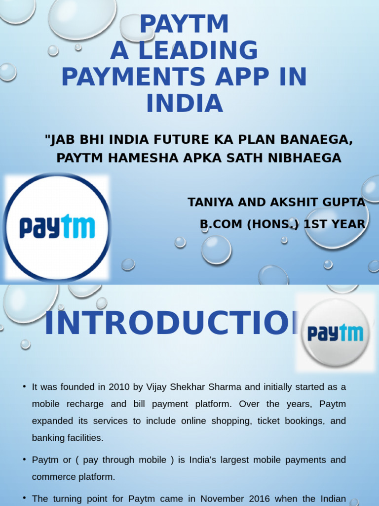 Paytm 05 | PDF | Financial Technology | Finance & Money Management