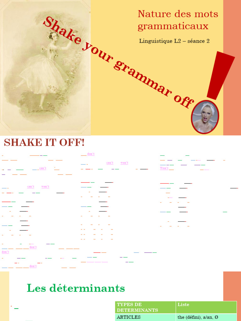 2 - Nature Mots Grammaticaux | PDF | Semantic Units | Syntax