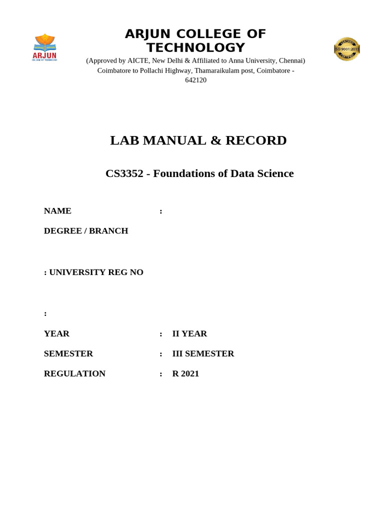 CS3361 - Data Science | PDF | Histogram | Normal Distribution