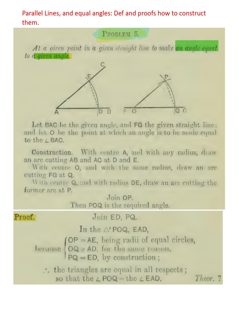 Parallel Lines-Construction, and Proof | PDF