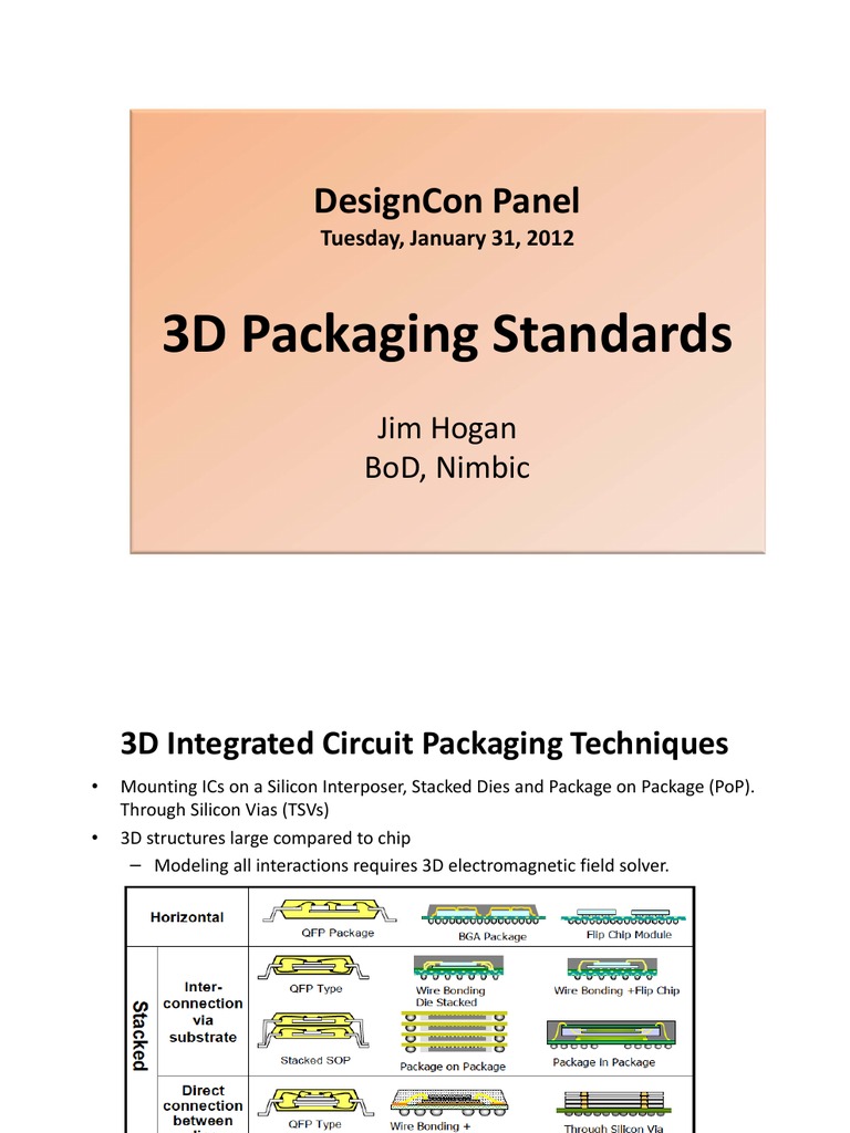 3D Packaging Standards Overview | PDF