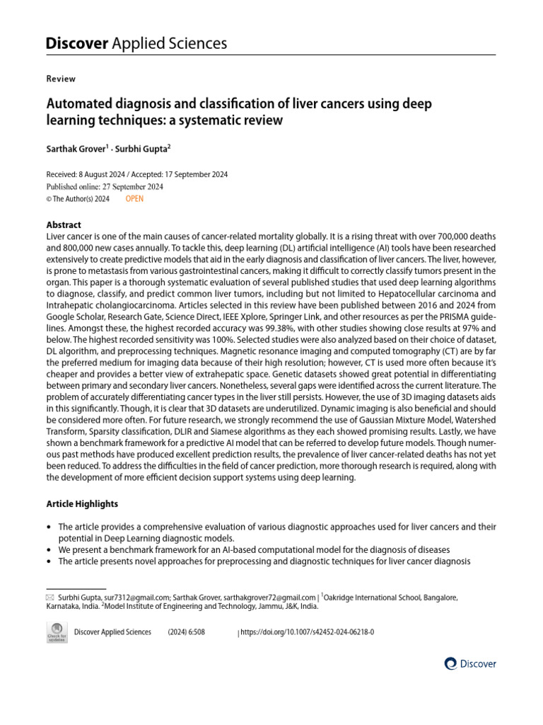 Discover Applied Sciences | PDF | Dna Methylation | Support Vector Machine