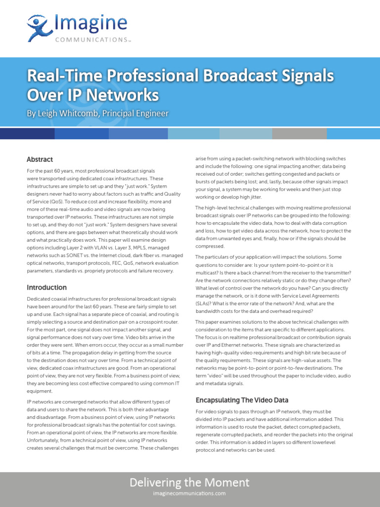 real-timebroadcastsignals | PDF | Networking | Multiprotocol Label Switching