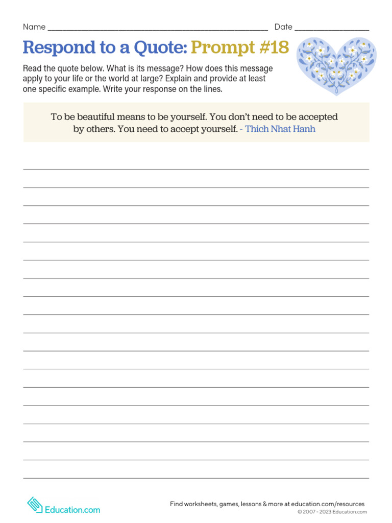 Respond To A Quote Prompt 18 | PDF | Career & Growth | Social Science