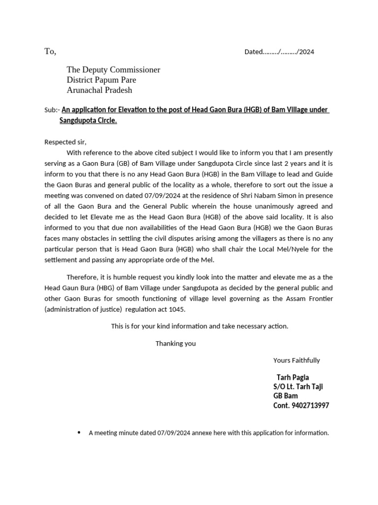 Application for Head Gaon Bura Elevation | PDF