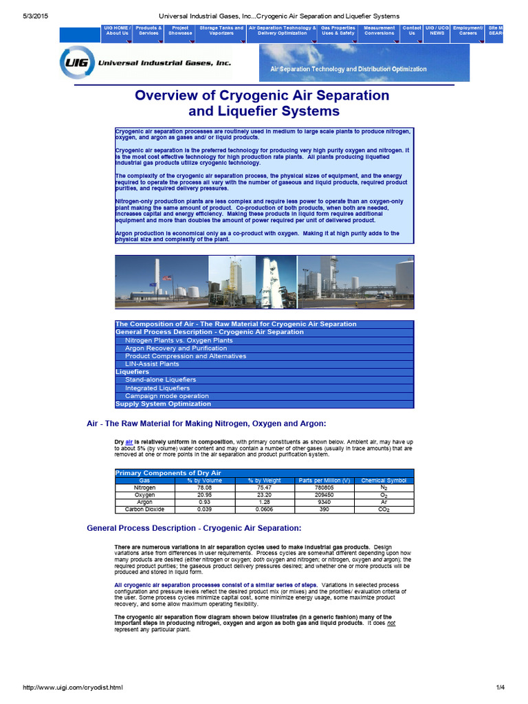 ASU Process Overview and Flow Diagram | PDF | Distillation | Atmosphere ...