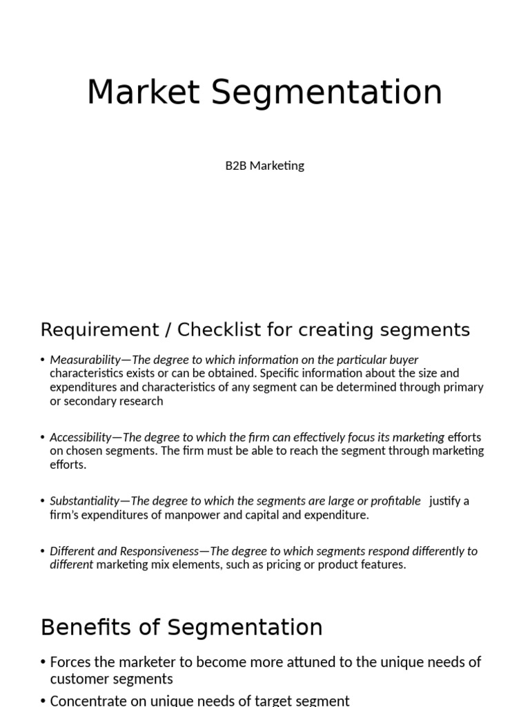 2-B2B-Market Segmentation | PDF | Market Segmentation | Marketing