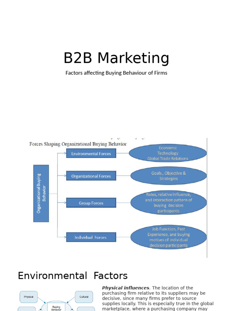 6-B2B - Buying Behaviour Forces | PDF | Bribery | Procurement