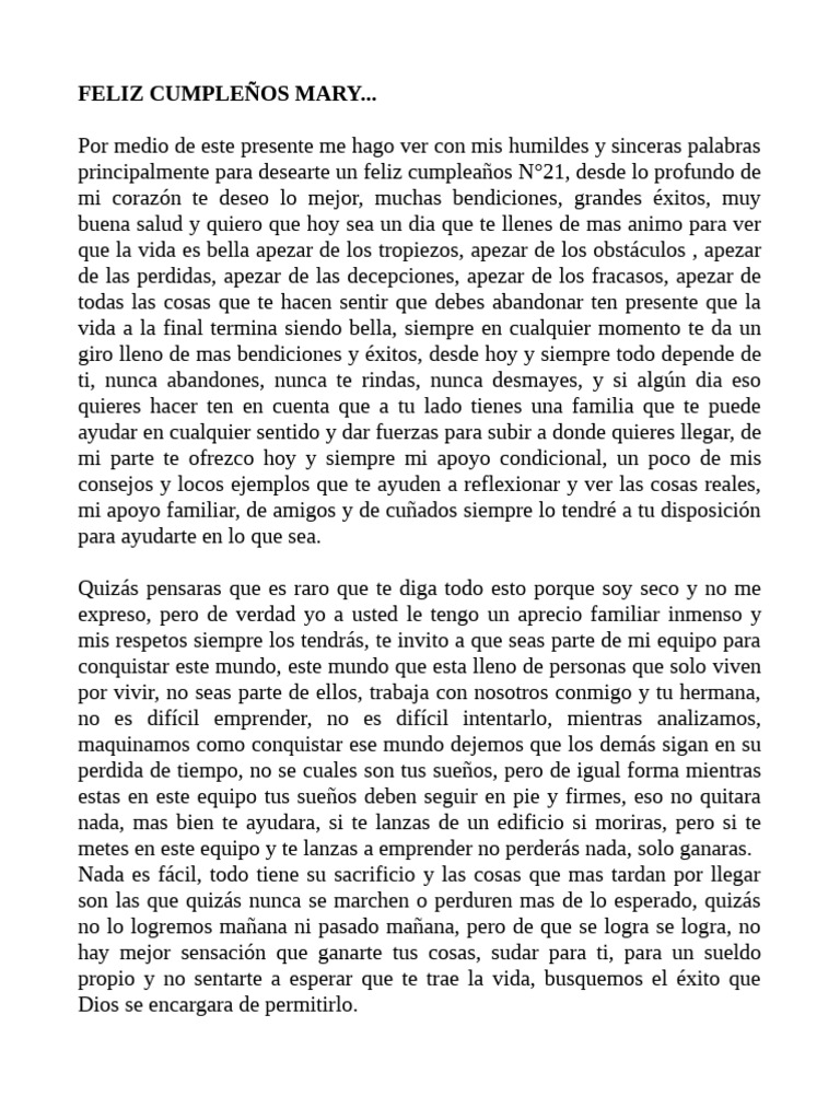 Feliz Cumple Mary | PDF