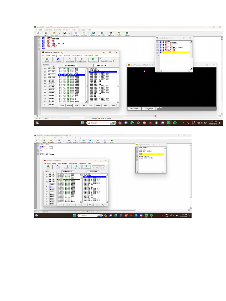 Sample For Emu8086 | PDF